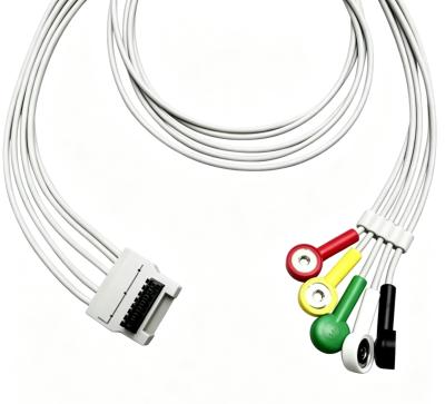 China AHA ECG Cables And Leadwires 16 Pin ECG Machine Cable Compatible With BLT H300 for sale