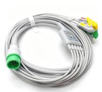 China Grabber ECG Cables And Leadwires CE Certified Monitor Cable 12 Pin Compatible Biolight for sale