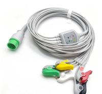 China Grabber ECG Cables And Leadwires CE Certified Monitor Cable 12 Pin Compatible Biolight for sale