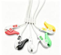 China Grabber ECG Cables And Leadwires CE Certified Monitor Cable 12 Pin Compatible Biolight for sale
