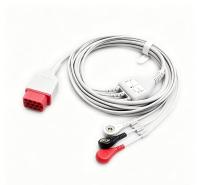 China 3.2m Bionet ECG Cable 12 Pin 3 Lead ECG Cable AHA For Bionet BM5 for sale
