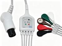 China 6 Pin ECG Cables And Leadwires AHA Snap ECG Cable CE Certified for sale