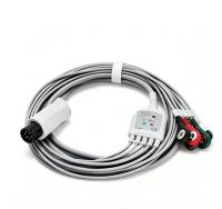 China 6 Pin ECG Cables And Leadwires AHA Snap ECG Cable CE Certified for sale