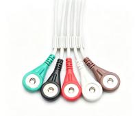 China 6 Pin ECG Cables And Leadwires AHA Snap ECG Cable CE Certified for sale
