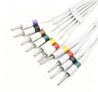 China IEC / AHA ECG Cables And Leadwires DIN 3.0mm ECG Patient Cables And Leadwires DB15 Compatible With Kenz for sale