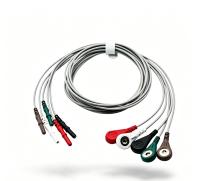 China Din 1.5 5 Lead Holter Lead Wires ECG / EKG Medical Lead Wires for sale