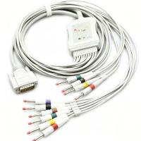 China 10 Lead EKG Cable DB15 Pin EKG Lead Wires 3m Banana 4.0mm Compatible For EDAN for sale