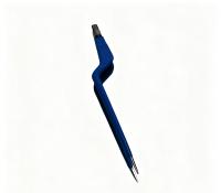 China Reusable Bipolar Electrosurgical Forceps IEC Bipolar Tweezers Curved Blue For ESU for sale