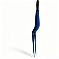 China Reusable Bipolar Electrosurgical Forceps IEC Bipolar Tweezers Curved Blue For ESU for sale