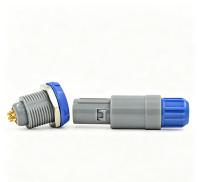 China Medical Push Lock Connectors Plastic Male Female Connectors 6 Pin 40 Degrees for sale