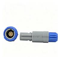 China Medical Push Lock Connectors Plastic Male Female Connectors 6 Pin 40 Degrees for sale
