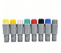 China Medical Push Lock Connectors Plastic Male Female Connectors 6 Pin 40 Degrees for sale