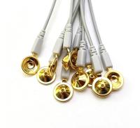 China Medical EEG Cable 1.5m EEG Gold Cup Electrodes OEM / ODM DIN1.5mm Socket for sale