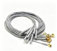 China Medical EEG Cable 1.5m EEG Gold Cup Electrodes OEM / ODM DIN1.5mm Socket for sale