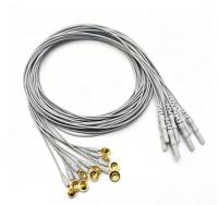 China Medical EEG Cable 1.5m EEG Gold Cup Electrodes OEM / ODM DIN1.5mm Socket for sale