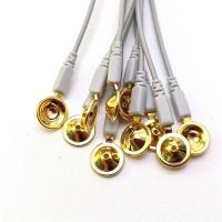 China EEG Cable DIN1.5mm Socket Medical Golden Plated EEG Cup Electrode 1.5Meter for sale