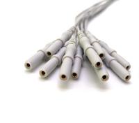 China EEG Cable DIN1.5mm Socket Medical Golden Plated EEG Cup Electrode 1.5Meter for sale