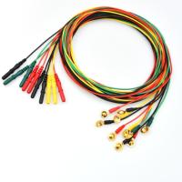 China EEG Cable DIN1.5 Socket Medical EEG Cable Golden Plated EEG Cup Electrode 1.5M for sale