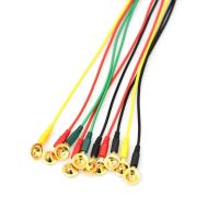 China EEG Cable DIN1.5 Socket Medical EEG Cable Golden Plated EEG Cup Electrode 1.5M for sale