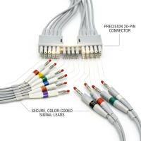 China GE Marquette Dash2500 B30 Solar8000 Compatible One-piece 3-Lead AHA ECG Cable TPU Gray 11pin Snap Clip for sale