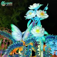 China Custom Floral LED Lanterns 100-500CM with Dual Color Temperature 2700K-6000K for Amusement Parks and Events for sale