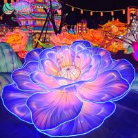 China Custom Floral LED Lanterns 100-500CM with Dual Color Temperature 2700K-6000K for Amusement Parks and Events for sale