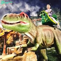 China Outdoor Silicone Rideable Dinosaur 5-10 Meter Interactive Display with 220V Power for Theme Parks and Shopping Malls for sale