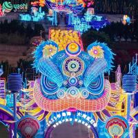 China Customizable Large-Scale Chinese Pavilion Lantern Exhibition with LED Lighting for Theme Parks and Festivals for sale