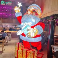 China Handmade Santa Claus Lanterns 200-800CM Custom Size LED Christmas Decorations for Theme Parks for sale