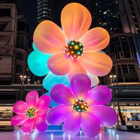China Custom Light-Up Flower Lanterns 150-240CM with Dual Color Temperature LED for Festivals and Events for sale