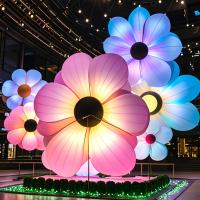 China Custom Light-Up Flower Lanterns 150-240CM with Dual Color Temperature LED for Festivals and Events for sale