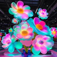 China Custom Light-Up Flower Lanterns 150-240CM with Dual Color Temperature LED for Festivals and Events for sale