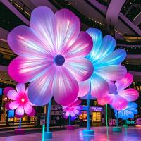 China Custom Light-Up Flower Lanterns 150-240CM with Dual Color Temperature LED for Festivals and Events for sale
