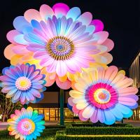 China Custom Light-Up Flower Lanterns 150-240CM with Dual Color Temperature LED for Festivals and Events for sale