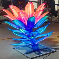 China Custom LED Light-Up Flower Lanterns 150-180CM for Park and Festival Decorations with 110/220V Power for sale