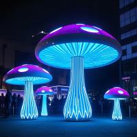 China Custom LED Mushroom Lanterns 150-240CM for Parks and Commercial Decor with 110/220V Power for sale