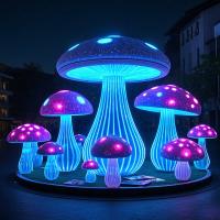 China Custom LED Mushroom Lanterns 150-240CM for Parks and Commercial Decor with 110/220V Power for sale