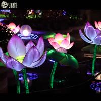 China Custom Lifelike Artificial Flower Lanterns 100-500CM with LED Lighting for Outdoor & Commercial Use for sale
