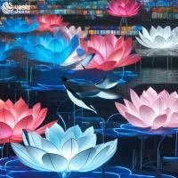 China Custom Lifelike Artificial Flower Lanterns 100-500CM with LED Lighting for Outdoor & Commercial Use for sale