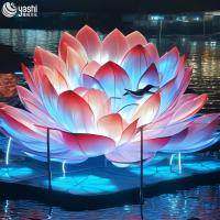 China Custom Lifelike Artificial Flower Lanterns 100-500CM with LED Lighting for Outdoor & Commercial Use for sale