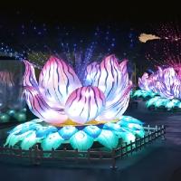 China Customizable Artificial Flower Silk Lanterns 100-500CM with LED Lighting for Commercial Decor for sale