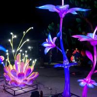 China Customizable Artificial Flower Silk Lanterns 100-500CM with LED Lighting for Commercial Decor for sale