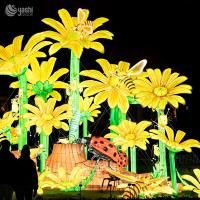 China Custom Artificial Flower Lanterns 150-160CM with LED Lighting for Outdoor & Commercial Decor for sale