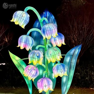 China Artificial Lily of the Valley Bouquet Lantern 200-210CM with LED Lighting for Wedding Party Decor for sale