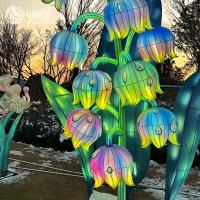 China Artificial Lily of the Valley Bouquet Lantern 200-210CM with LED Lighting for Wedding Party Decor for sale
