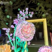China Traditional Chinese Festival Lanterns Set - Peony Decorative Colored & LED Silk Lanterns for sale