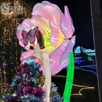 China Traditional Chinese Festival Lanterns Set - Peony Decorative Colored & LED Silk Lanterns for sale