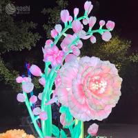 China Traditional Chinese Festival Lanterns Set - Peony Decorative Colored & LED Silk Lanterns for sale
