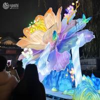 China Traditional Chinese Festival Lanterns Set - Peony Decorative Colored & LED Silk Lanterns for sale