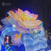 China Traditional Chinese Festival Lanterns Set - Peony Decorative Colored & LED Silk Lanterns for sale